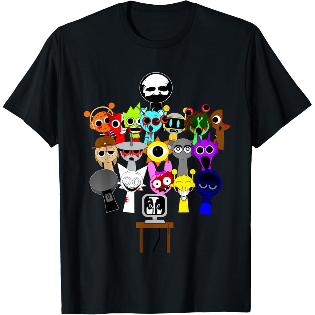 เสื้อยืด Sprunki Phase 2 Horror Evil Scary Sprunki | Shopee Thailand