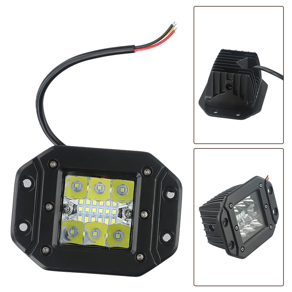 ลดล้างสต๊อก 5" Flush Mount LED Work Light Bar OffRoad 12V 24V Spot ...