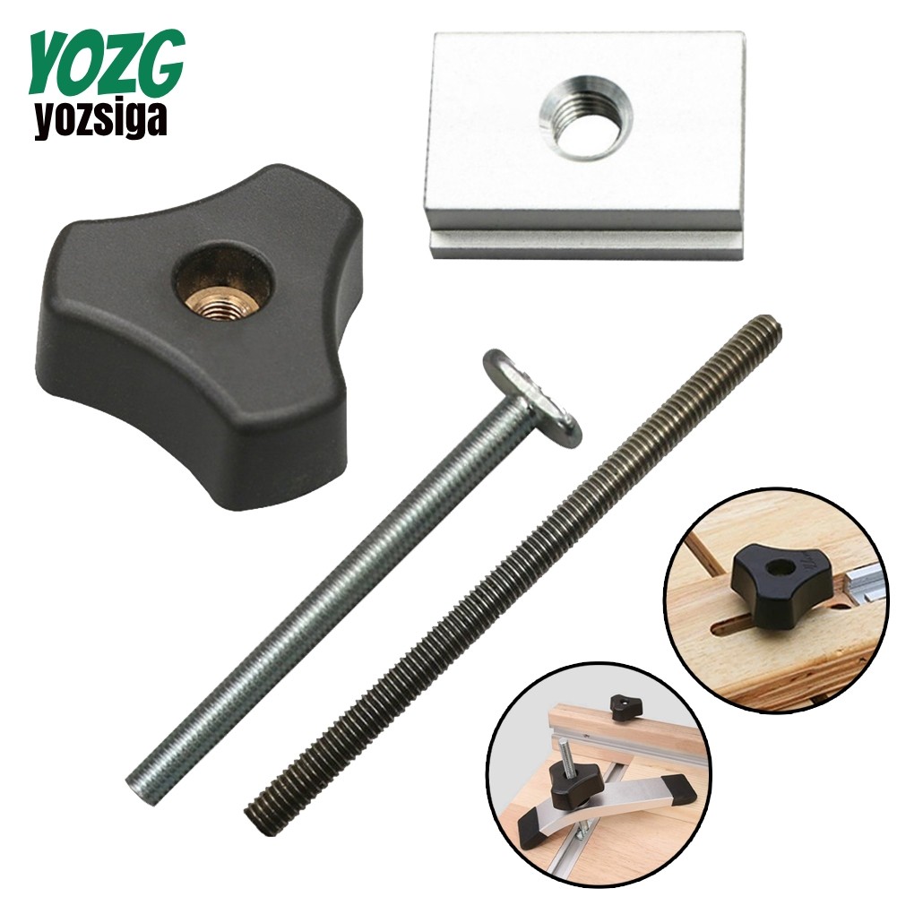 M8 T-Slot Slider T-Track Jig สกรู Fixture Rail อุปกรณ์เสริมเครื่องมือ ...