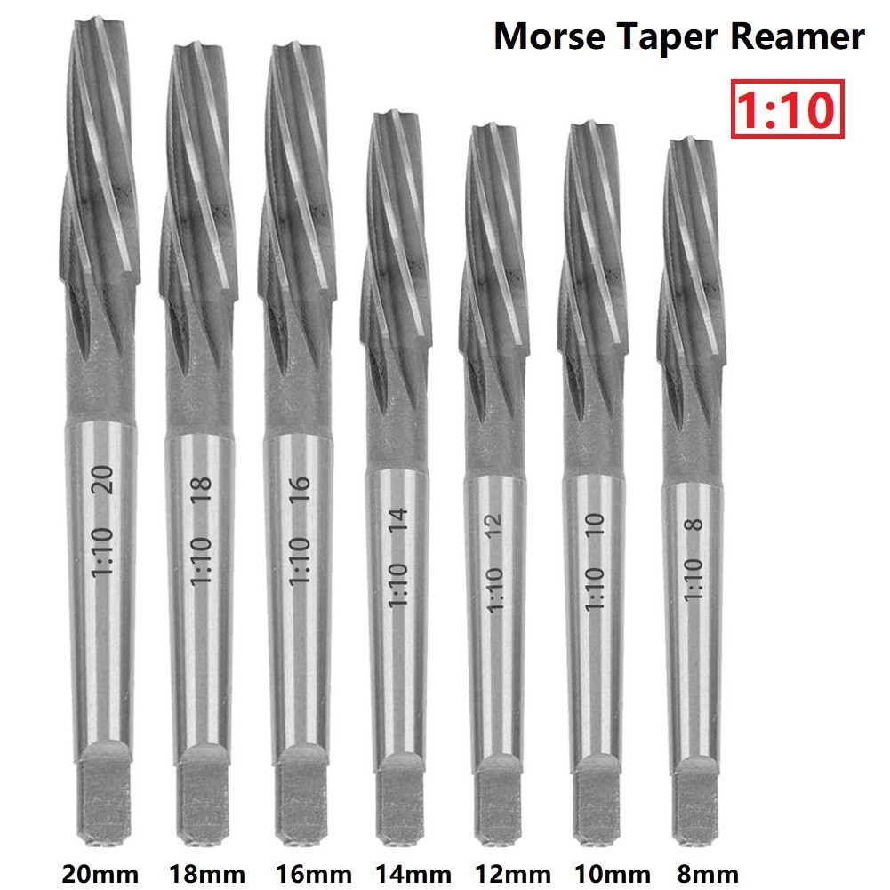 [BETL] 1:10 Morse Taper Reamer Tapered Chucking Spiral Reamer HSS 8/10 ...