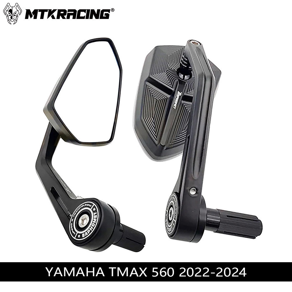 เหมาะสําหรับ Yamaha TMAX 560 2022-2024 H3356 Handlebar กระจกมองหลังการ ...