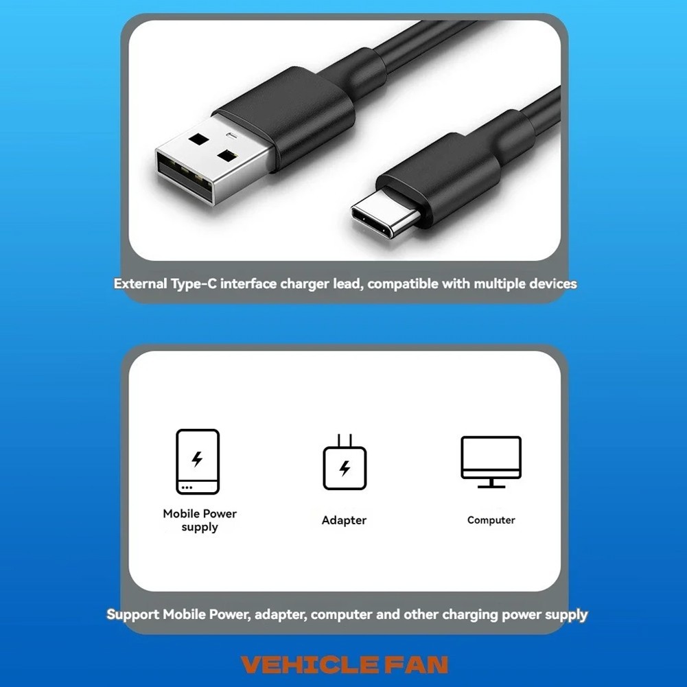 VARCar Double Head Light พร้อมพัดลมท่อนุ่ม Creative Practical Car ภายใน ...