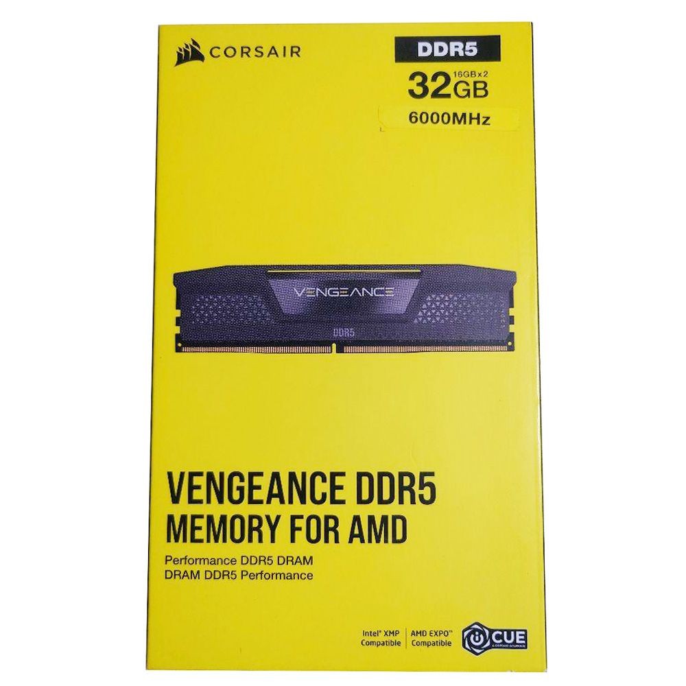 Corsair VENGEANCE 32GB (2x16GB) DDR5-6000 CL36 Memory Kit (Black ...