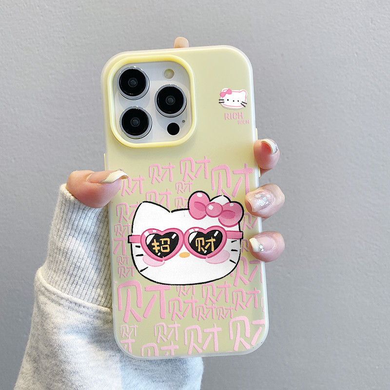 เคส Hello Kitty Get Rich สำหรับ iPhone 16 15 14 13 12 11 Pro Plus Max ...