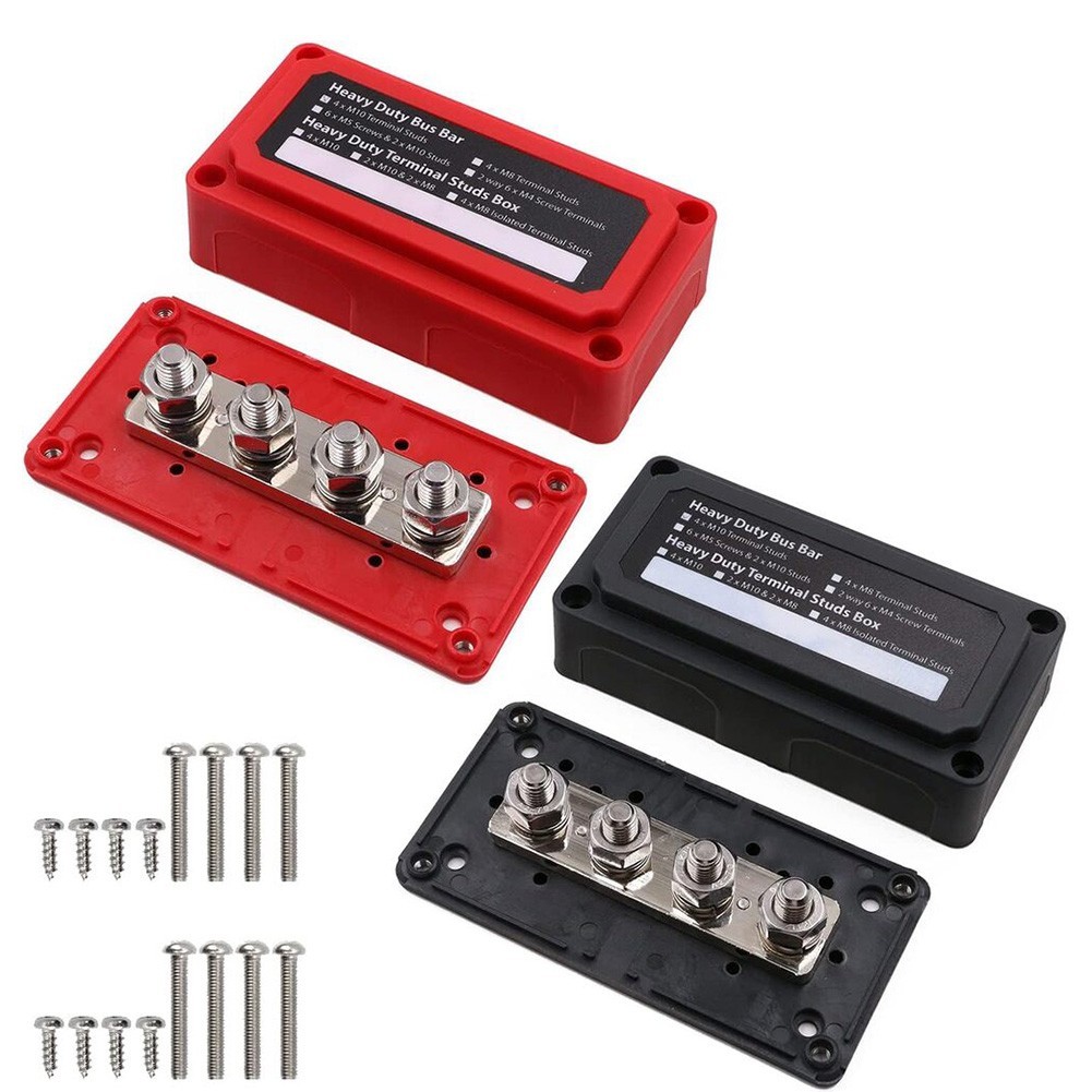 300A Heavy Duty 4x M10 Stud Terminal Busbar Distribution Block, แบตเตอรี่ทางทะเล | Shopee Thailand