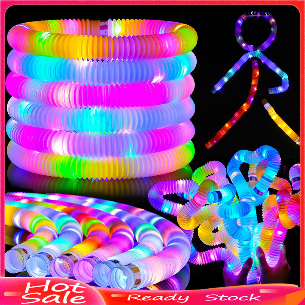 [COD] 12 ชิ้น Glow Sticks Party Favors LED Light Up Pop หลอดของเล่นเด็ก ...