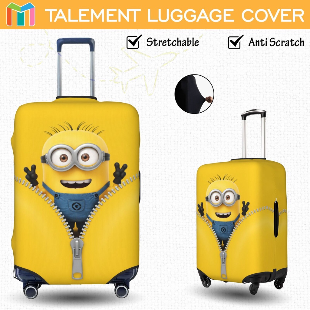 Minions ผ้าคลุมกระเป๋าเดินทาง ผ้าสแปนเด็กซ์ แบบยืดหยุ่น ยืดหยุ่น ...