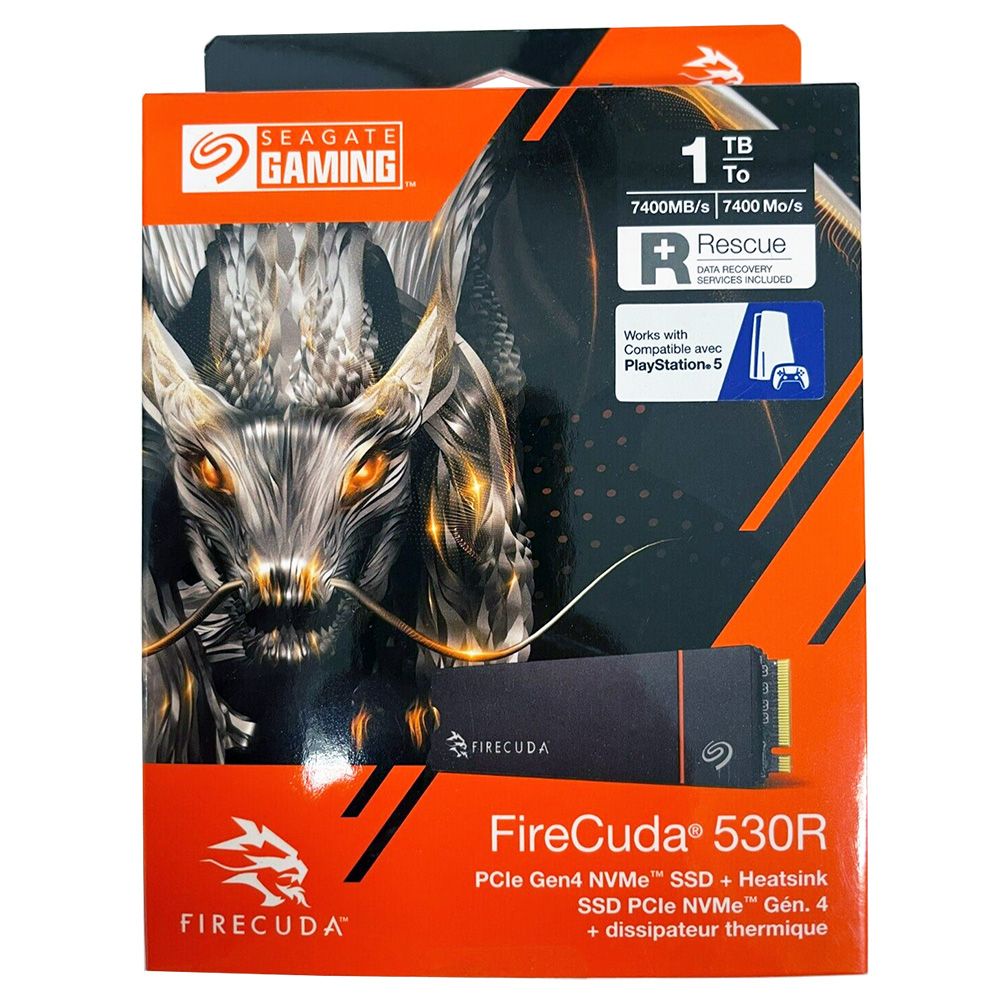 Seagate 1TB FireCuda 530R PCIe Gen4 M.2 SSD with Heatsink (R:7400MB/s ...