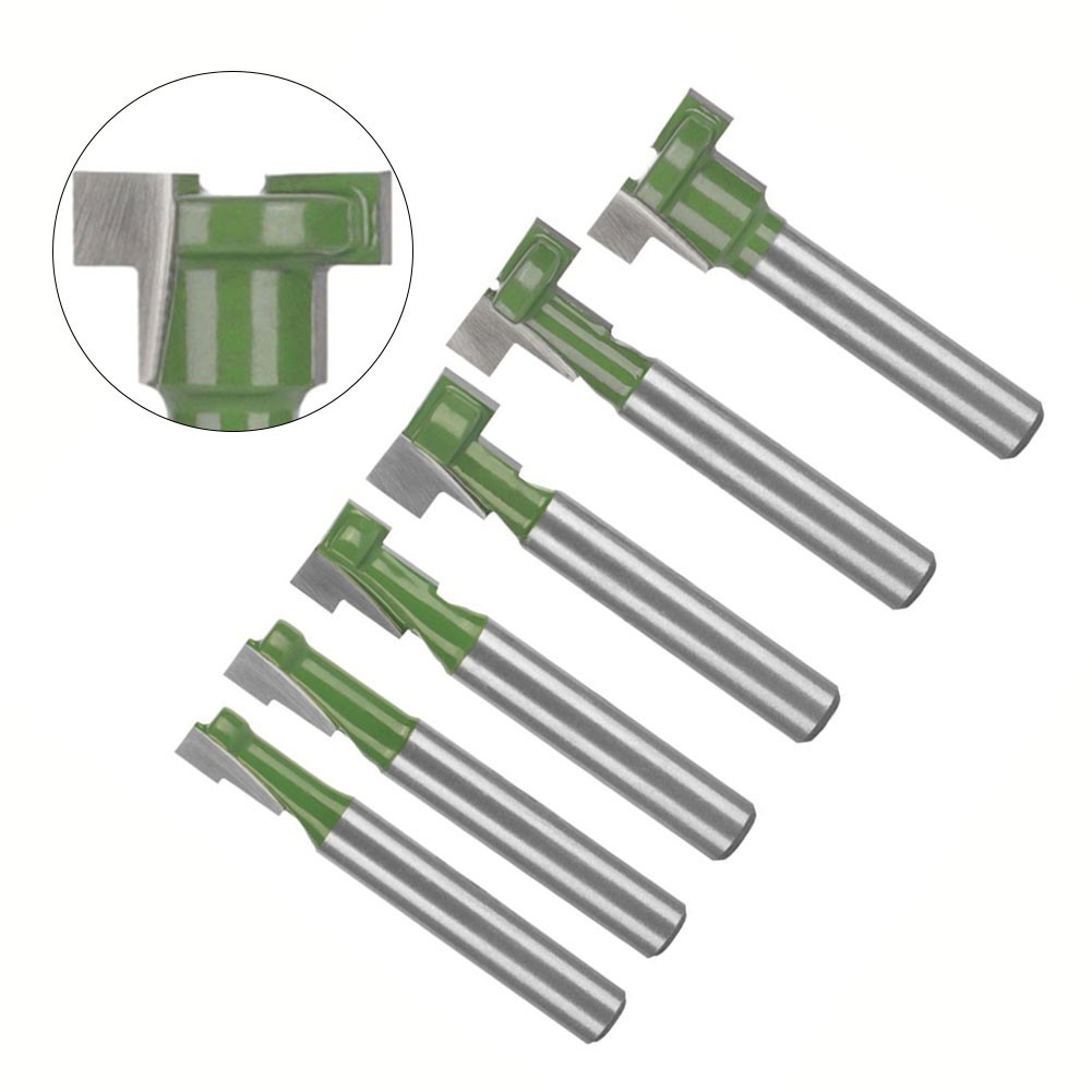 ใหม่ 6.35 มม.Shank T-Slot Cutter Router Bit Set T Slotting Milling ...