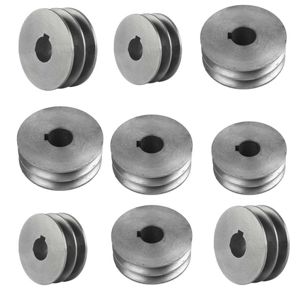 V-belt Pulley A ประเภท Double Slot Pulley มอเตอร์เหล็กหล่อ Dia Power ...