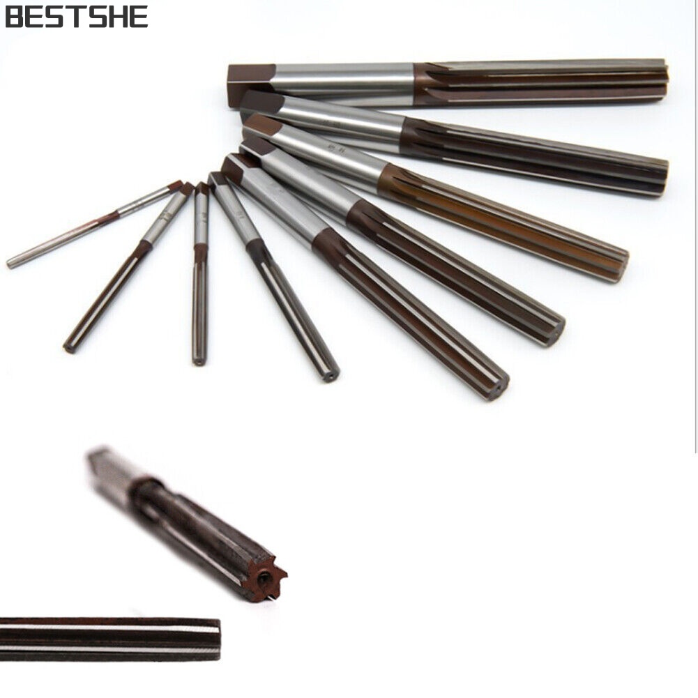 [bestshe] H8 Hand Chucking Reamer ดอกสว่าน 6 ขลุ่ยตรง Shank Milling ...