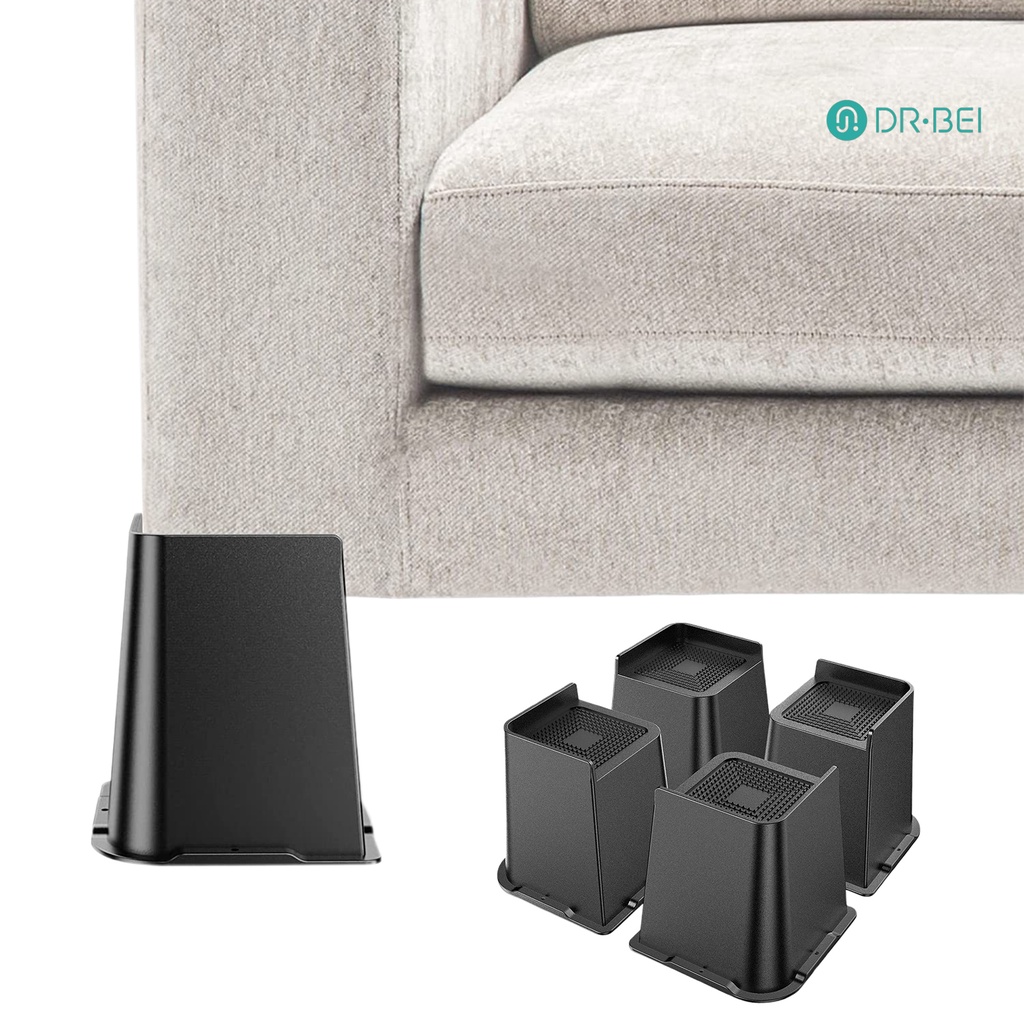 Dr.bei 4 ชิ้น 5/6 นิ้วเฟอร์นิเจอร์ Riser Heavy Duty เตียง Riser รองรับ ...