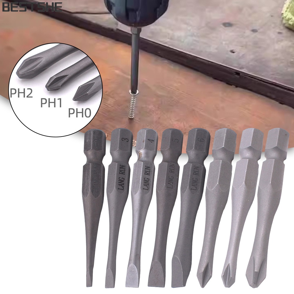 Hex Shank 50 มม. Slotted Cross ไขควง Bits เครื่องมือไดร์เวอร์ไฟฟ้า PH0 ...