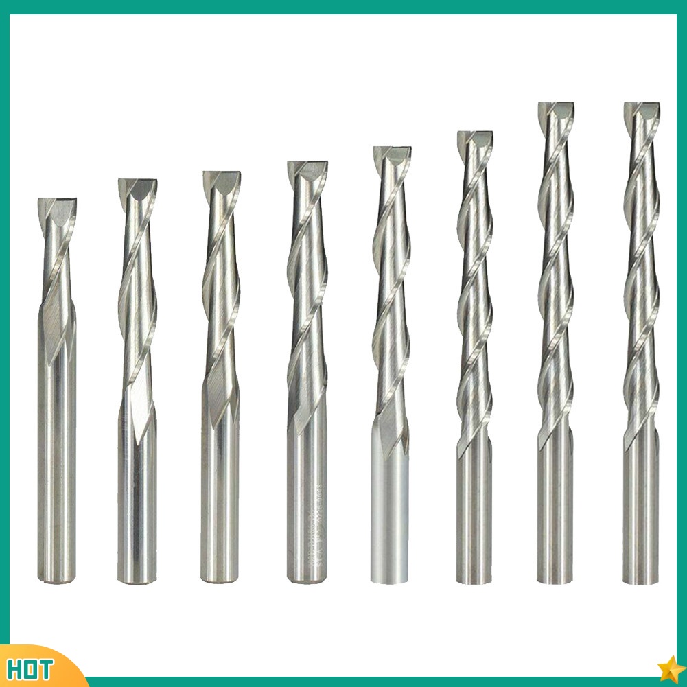 ใหม่ Flat End Mill 6mm Shank 2 ขลุ่ยเกลียวมิลลิ่งเครื่องตัด CNC Router ...