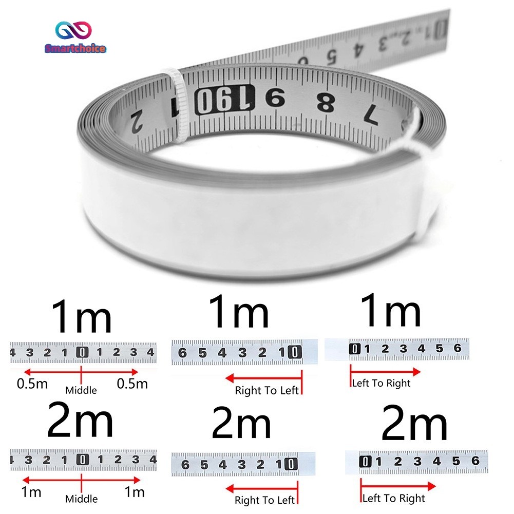 สแตนเลส Miter Track เทปวัด Self กาวเมตริก Scale ไม้บรรทัด 1M/2M ...