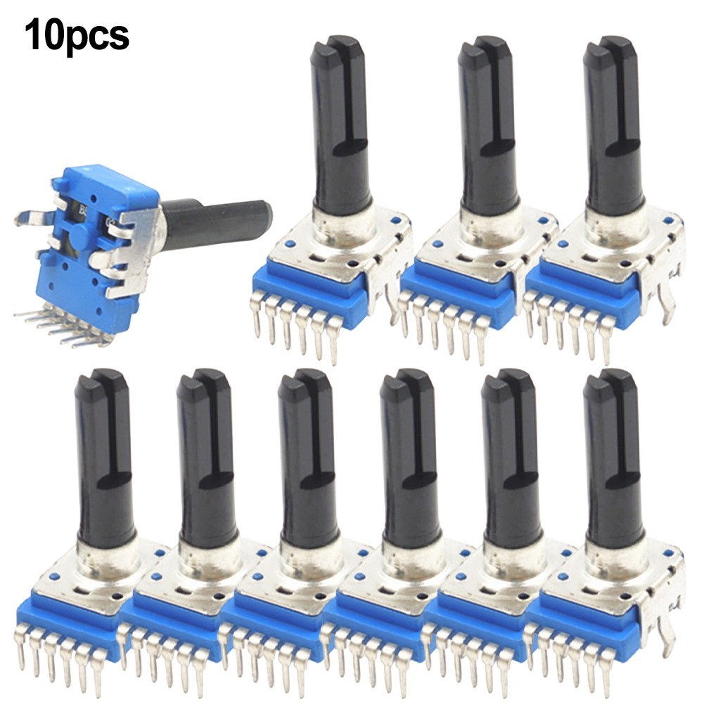 10 ชิ้น RK12 สเตอริโอช่องโพเทนชิโอมิเตอร์ B10K B20K B50K B100K 6 PIN ...