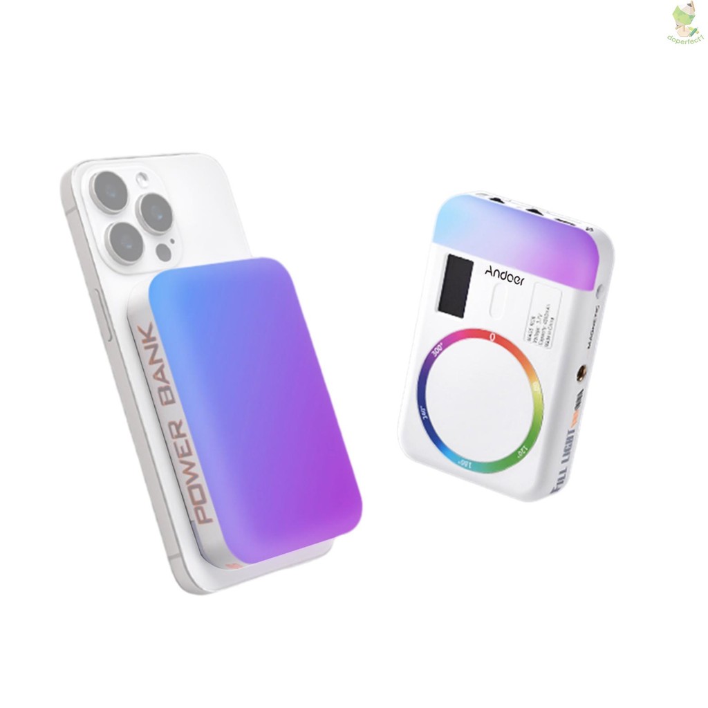 Andoer CC5 RGB Video Light ไฟถ่ายภาพสองด้าน 2500K-9000K กล้องหรี่แสงได้ ...