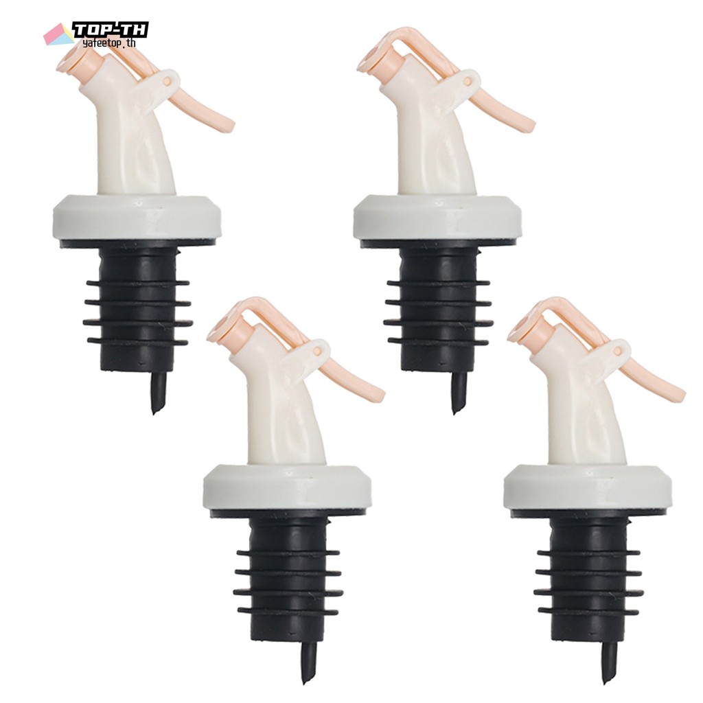 ⭐ยาฟีทอป⭐4 ชิ้นขวดเหล้า Pourers Premium Olive Oil Spout Speed Pour ...