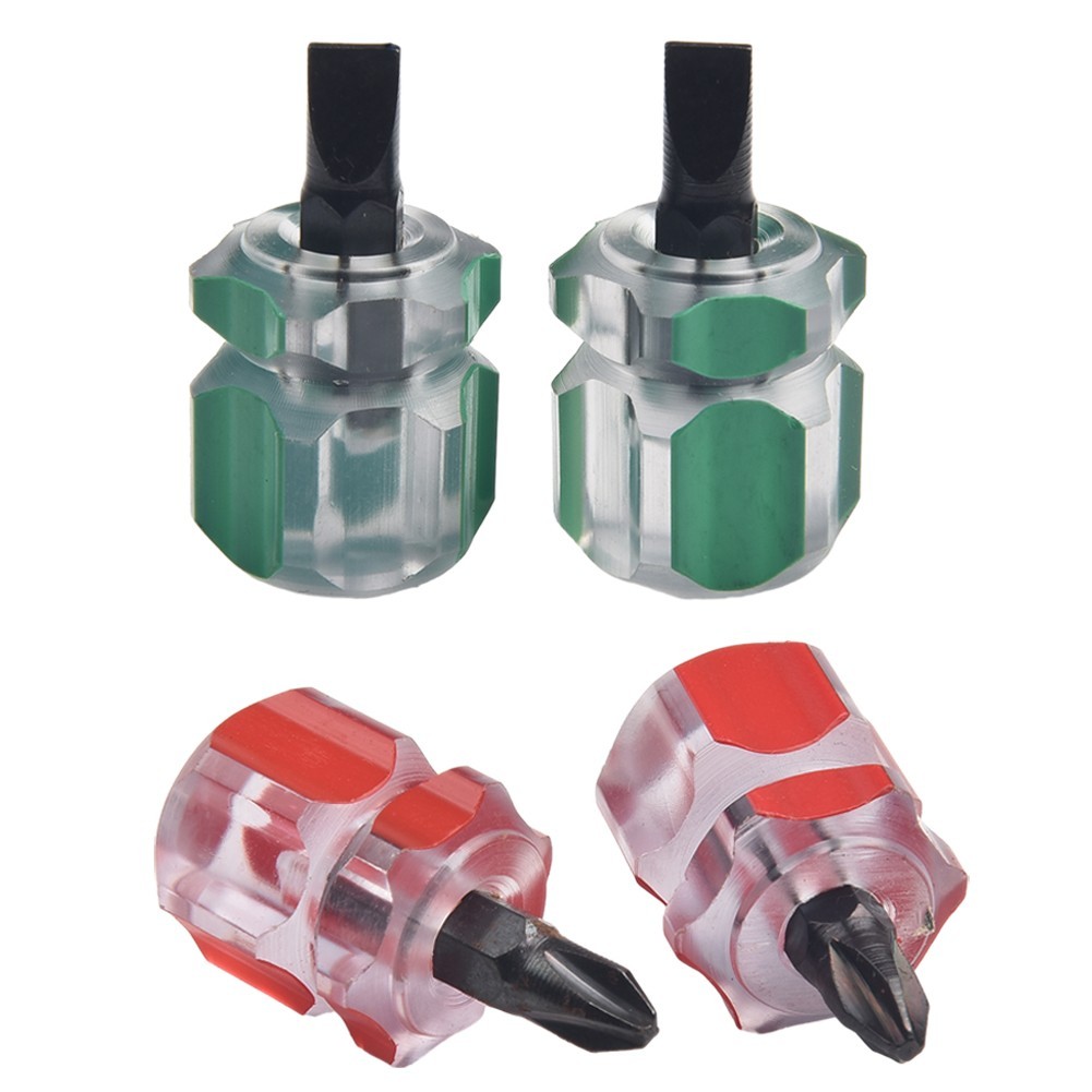 [BEM] 2 ชิ้นขนาดเล็กสําหรับหัวแบน Stubby /Cross-Head สกรูไดร์เวอร์ไขควง ...