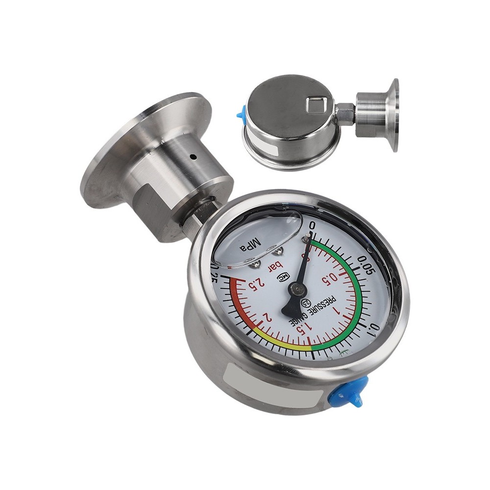 พร้อมสต็อก 0-0.25MPa Manometer 50.5 มม. OD Tri Clamp Membrane เครื่อง ...