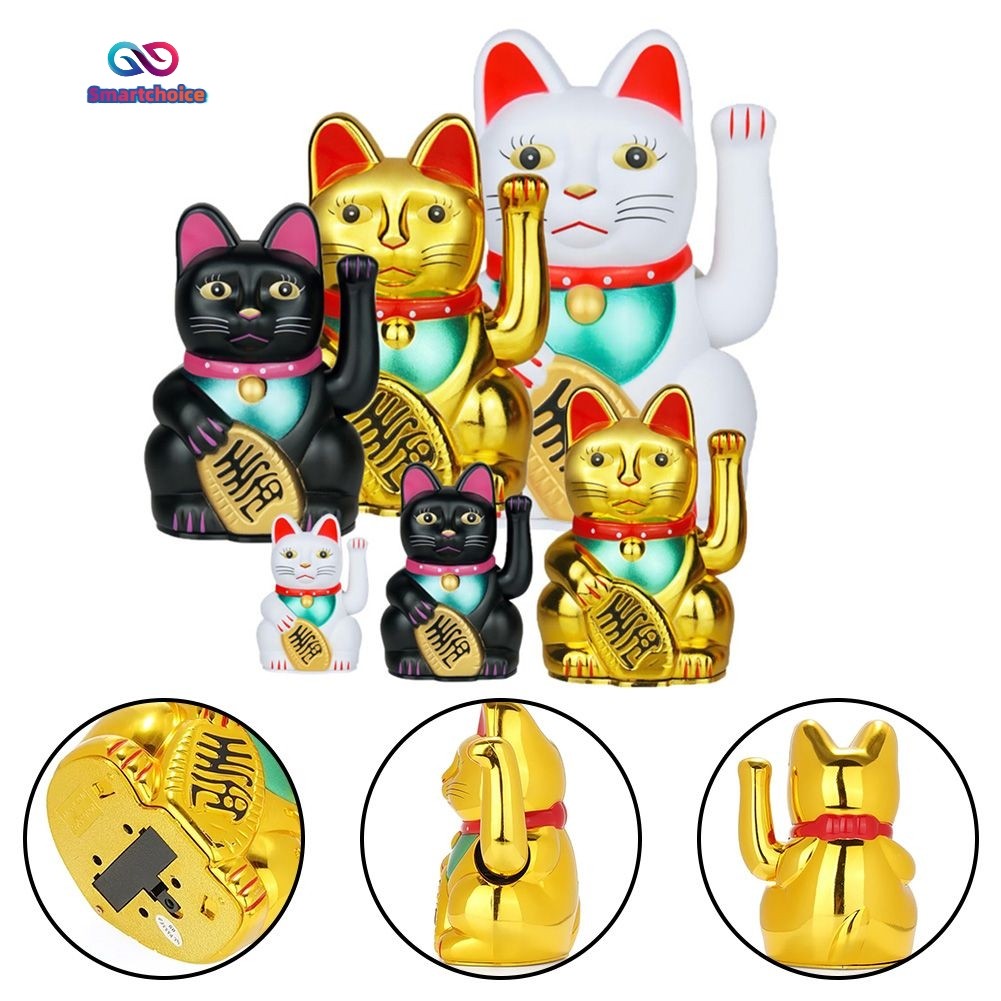 ⚡ทางเลือกอัจฉริยะ⚡โต๊ะหน้า Nippon Electric Wave Hand Lucky Cat ขนาด 4 นิ้ว เปิดร้านใหม่ | Shopee ...
