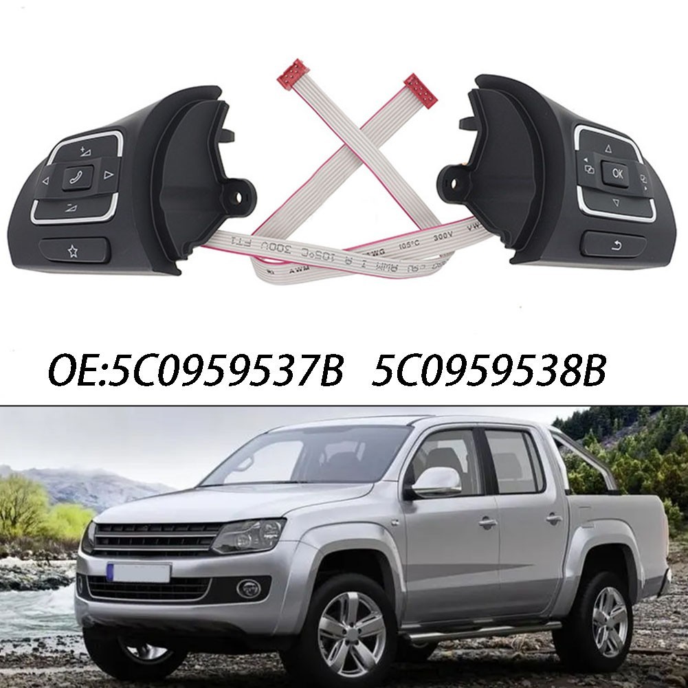 ปุ่มควบคุมพวงมาลัยซ้ายขวาสําหรับกอล์ฟ 6 OEM 5ค0959537บี 5C0959538บี ...