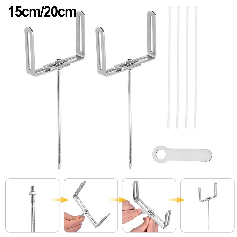 2PCS ปรับ Downspout Brackets Downpipe Extension Holder Rain Gutter ...