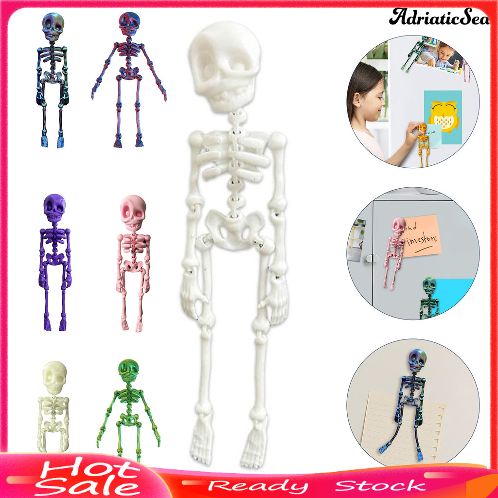[COD] 3D พิมพ์โครงกระดูกตู้เย็นฮาโลวีน Poseable Skeleton ตุ๊กตา Movable ...