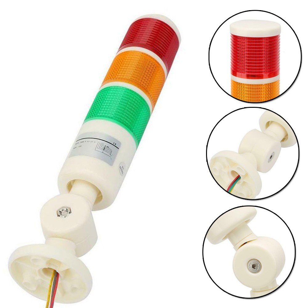 พร้อมสต็อกใหม่ 24V AC/DC Stack Light สีแดงสีส้มสีเขียวสัญญาณทาวเวอร์ ...