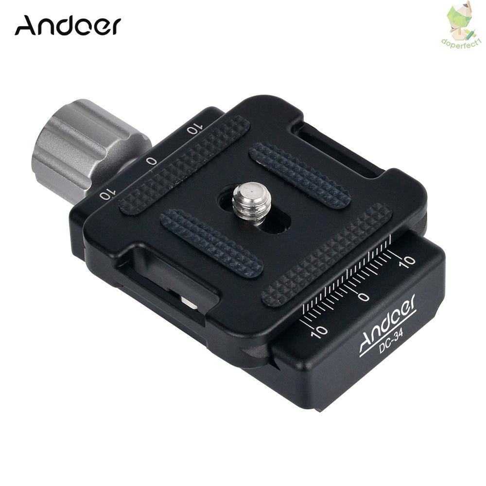 Andoer DC-34 Quick Release Plate Clamp Adapter One Quick Release Plate ...