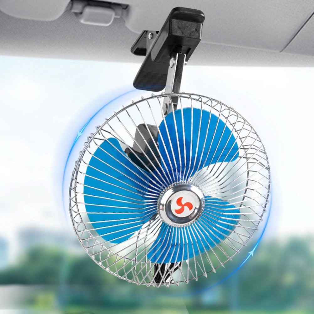พัดลมติดรถยนต์ Lorry Fan DC 12V/24V หมุนความเร็วปรับได้ พัดลมคลิป ...