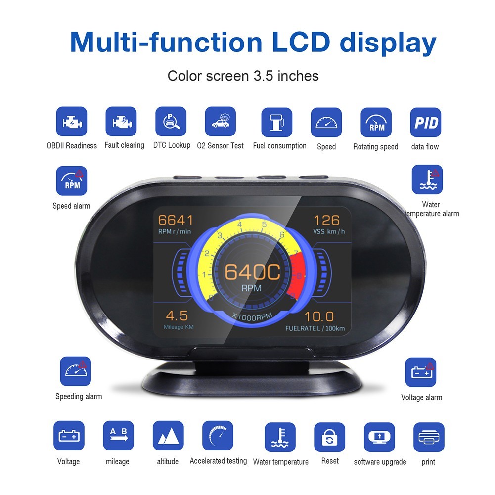 [GR]On-Board Car Digital Computer เครื่องสแกนเนอร์วินิจฉัยอัตโนมัติแสดง ...