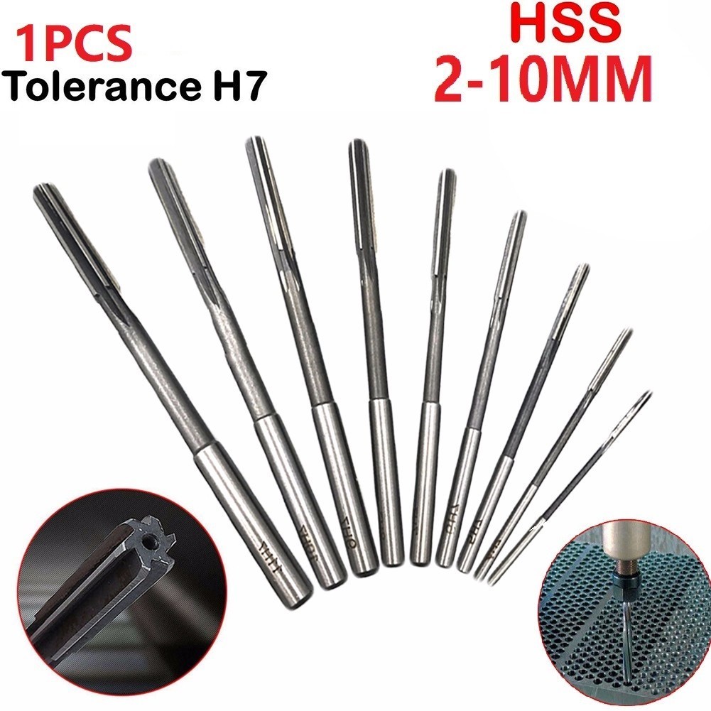 [MB] 1PC 2-10mm Straight Shank Reamer HSS H7 Machine เหล็กความเร็วสูง ...