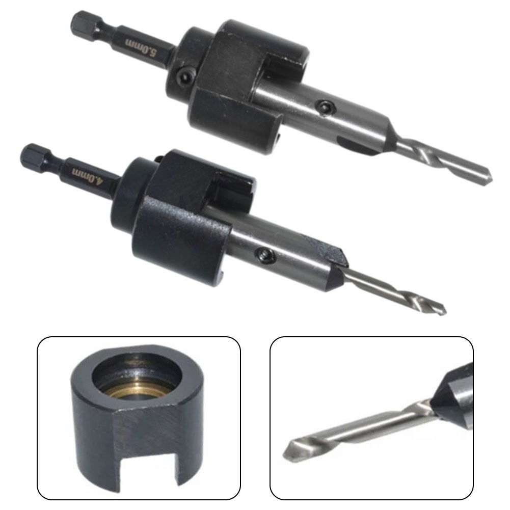คลังสินค้าพร้อมงานไม้ Countersink เจาะ Bits ความลึกหยุดปรับ Collar Hex ...