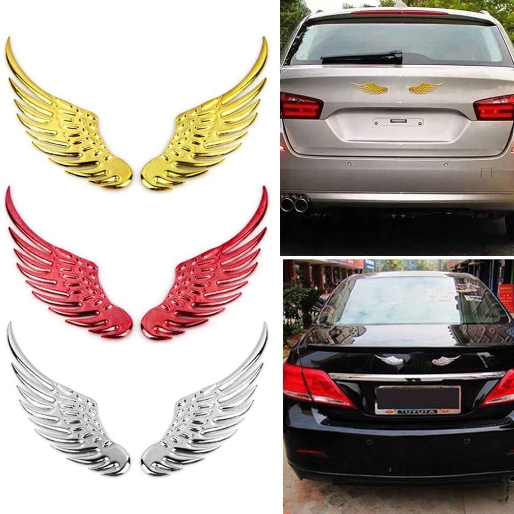 พร้อมสต็อก 3D PVC Decal รถรถจักรยานยนต์ Creative DIY Wing Scratch สติก ...