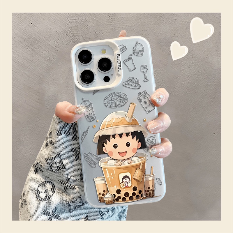 เคส Maruko Milk Tea สำหรับ iPhone 16 16E 15 14 13 12 11 Pro Plus Max X ...