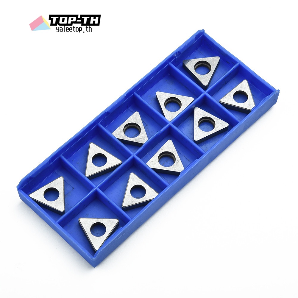 ⭐ยาฟีทอป⭐10 ชิ้น MT1603 คาร์ไบด์ Shim 60Deg.Triangle สําหรับ TNMG1604 ...