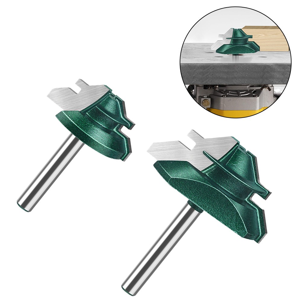 1/4in Shank 45 องศาล็อค Miter Router Bit Cutting Bits เครื่องตัดงานไม้ ...