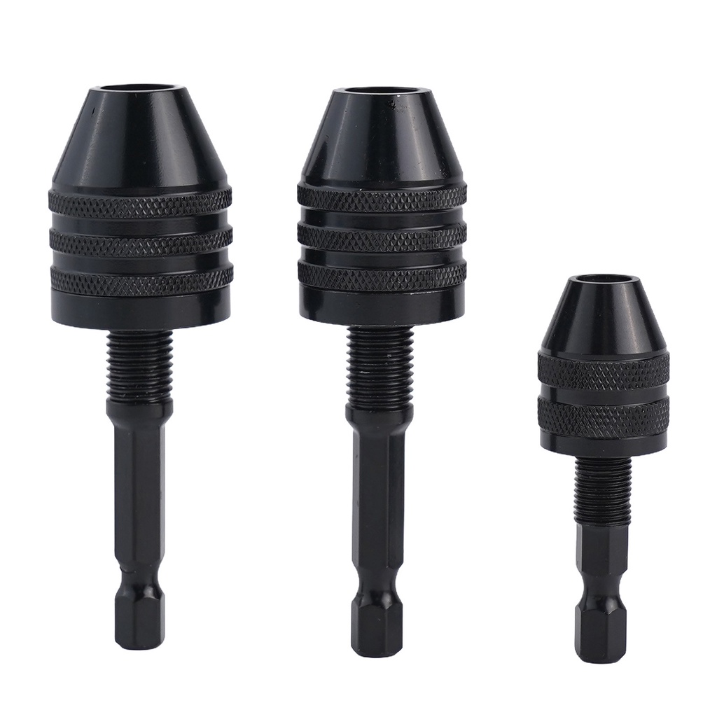 3 ชิ้น Keyless Chuck Conversion Hex Shank อะแดปเตอร์เจาะบิต Quick ...
