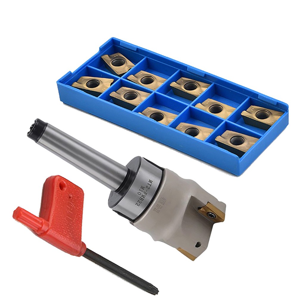 [สต็อก] Mt2-fmb22-m10 Arbor 400R 50mm Face End Mill Cutter +10 x ...