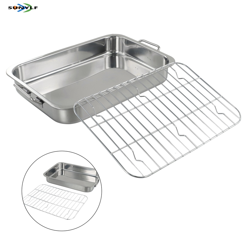 SUNYLF HOTStainless Steel Deep Roasting Tray เตาอบกระทะย่าง Baking ...