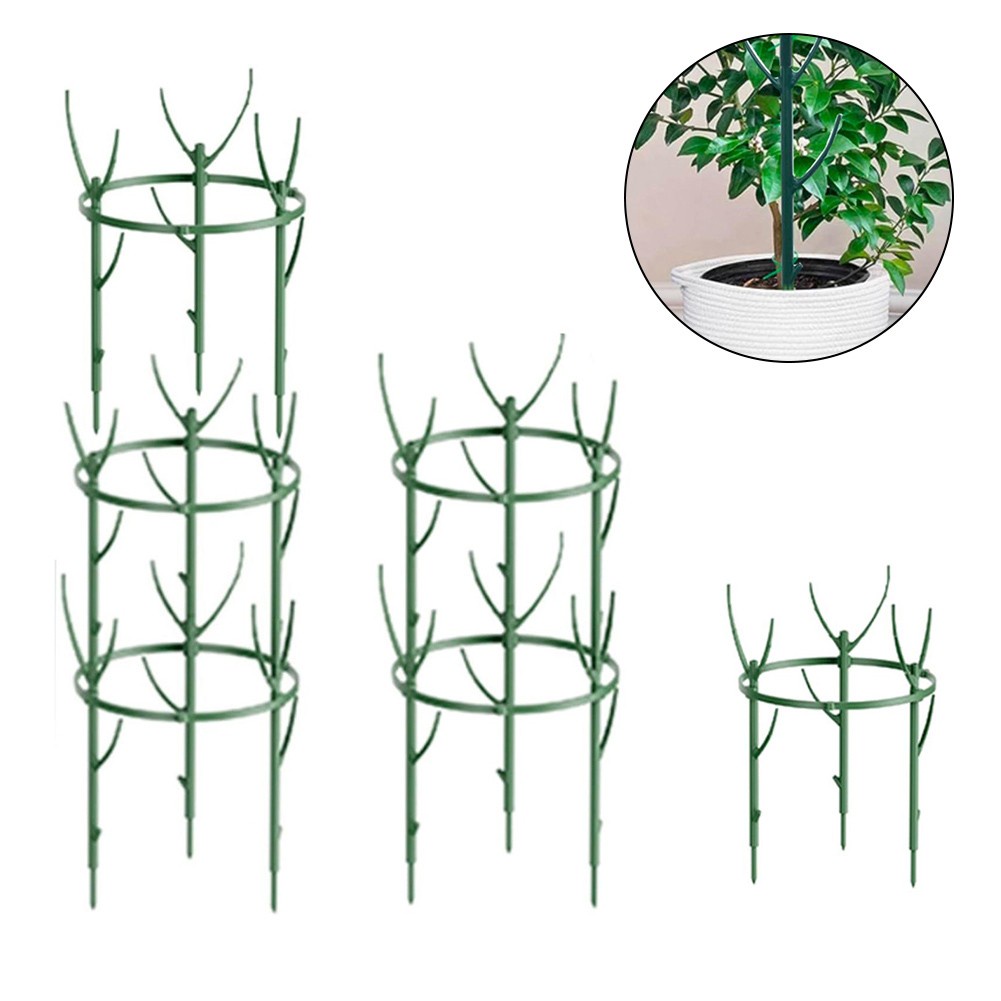 ⚡อันสคูล⚡รองรับพืช trelli Rings Metal Stake แตงกวาสวนดอกไม้ Climb ...