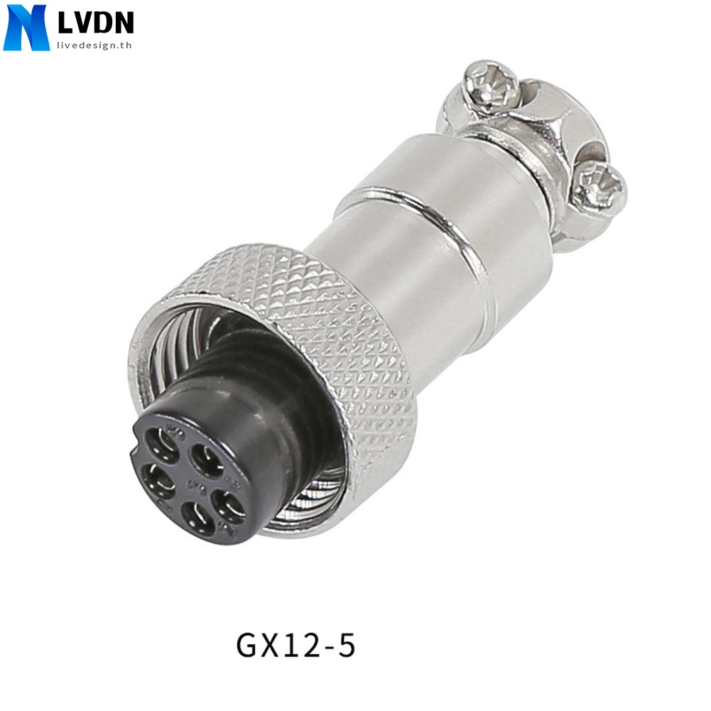 Gx12 การติดตั้ง 2-7pin Aviation Panel Socket ขั้วต่อชายและหญิง ...
