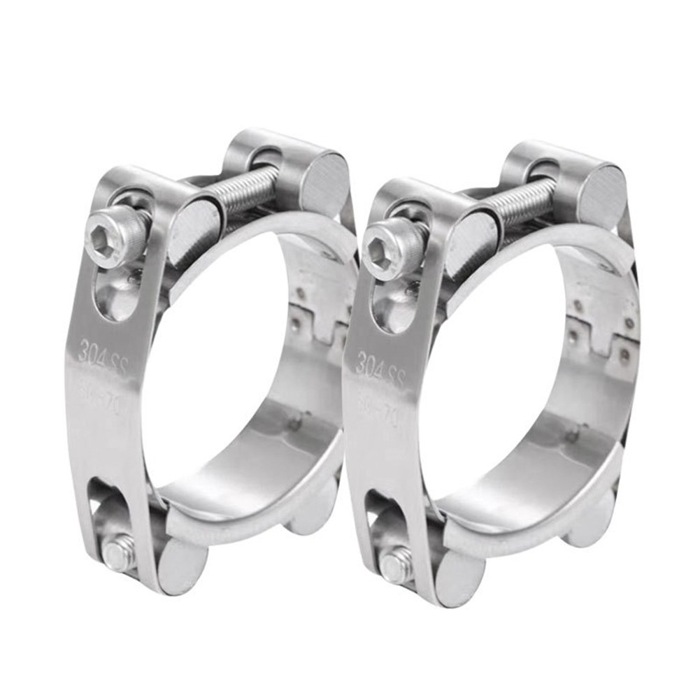[สต็อก] 2xstainless Steel Double-head Strong Throat Clamp Exhaust Pipe ...