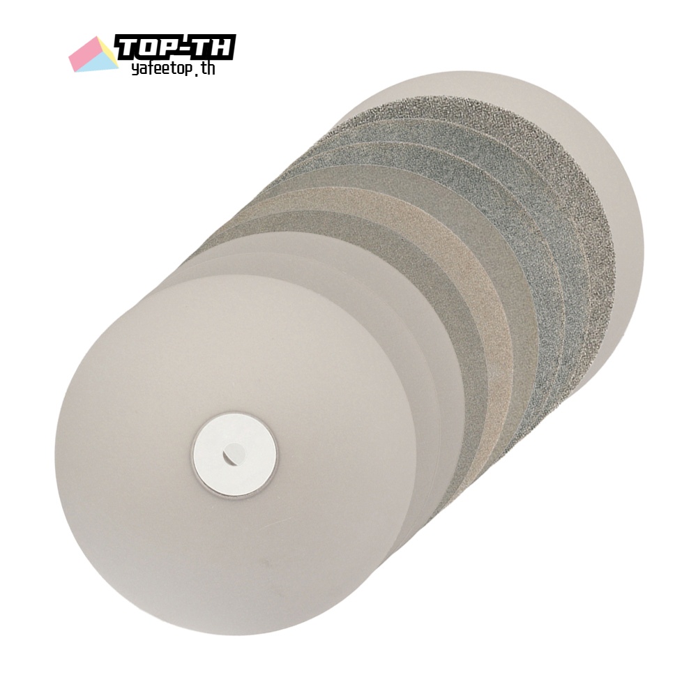 ⭐ยาฟีทอป⭐8 นิ้ว 200 มม. เพชรเคลือบ Lapping Disc แบน Lap ล้อแผ่นขัดบด ...