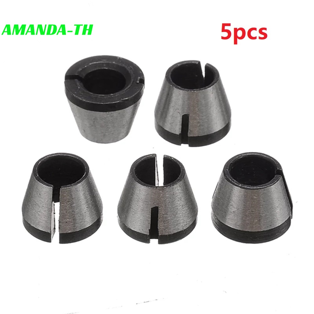 (AMANDA) 2/5 ชิ้น Trimmer Collet Chuck Router Bit แกะสลักเครื่องตัด 6 ...