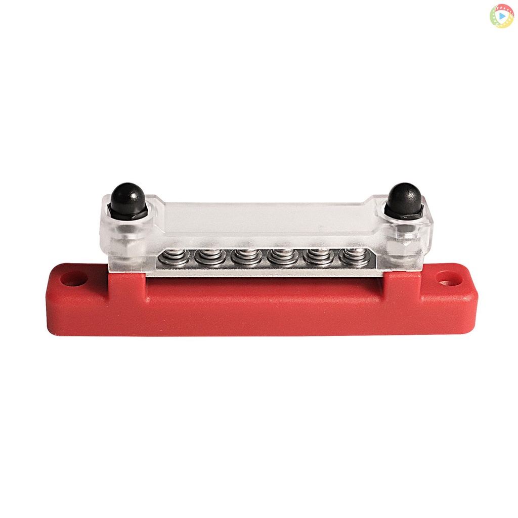 6 Terminal Single-row Bus Bar 150A BusBar Block พร้อมฝาปิด, Ground ...