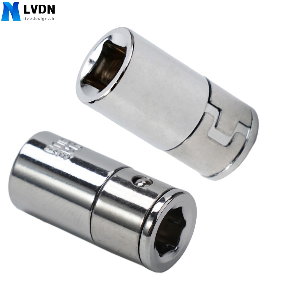 2pcs 1/4 Square Drive to 1/4 Hex Shank Socket Bits Converter ไขควงผู้ ...