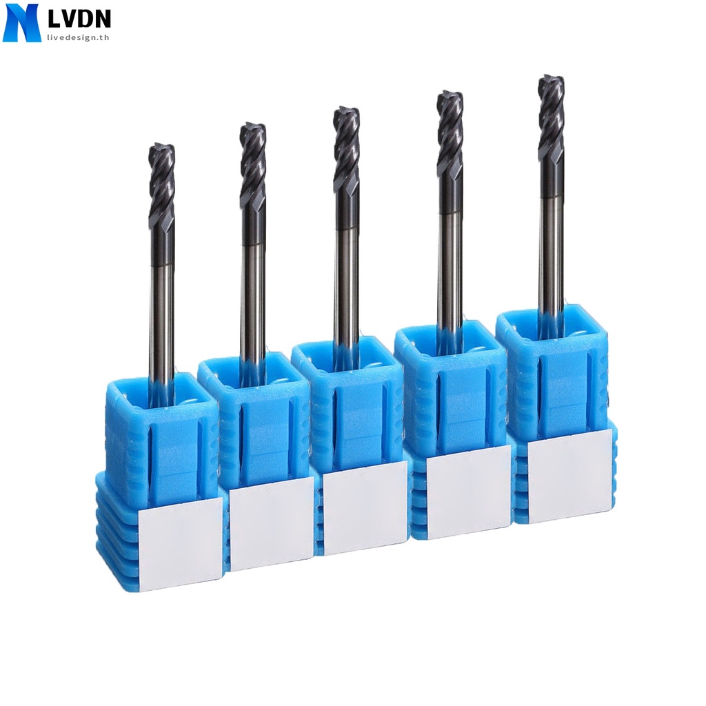 5pcs คาร์ไบด์แข็ง 4 ขลุ่ย End Mill Shank ทังสเตนเคลือบเครื่องมืองานไม้ ...