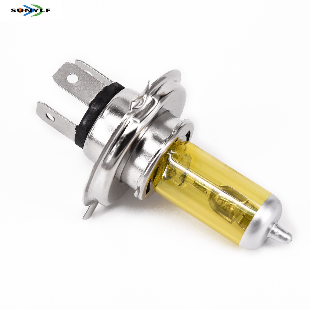 SUNYLF HOT1x H4 55W 3000K รถ Xenon แก๊สฮาโลเจนไฟหน้าไฟหน้าหลอดไฟเปลือกสีเหลือง | Shopee Thailand